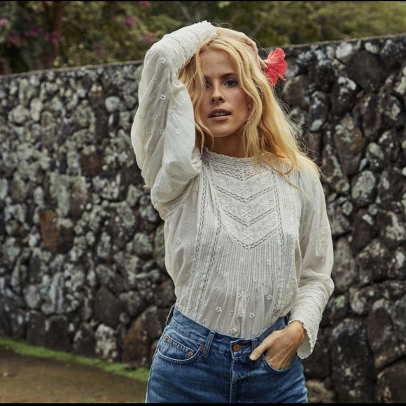 Doen | Tops | Doen Edna Top Salt White Medium Guc | Poshmark